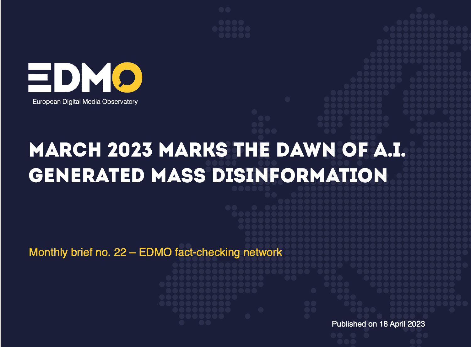 EDMO Starts Monitoring Disinformation Generated by AI - CEDMO