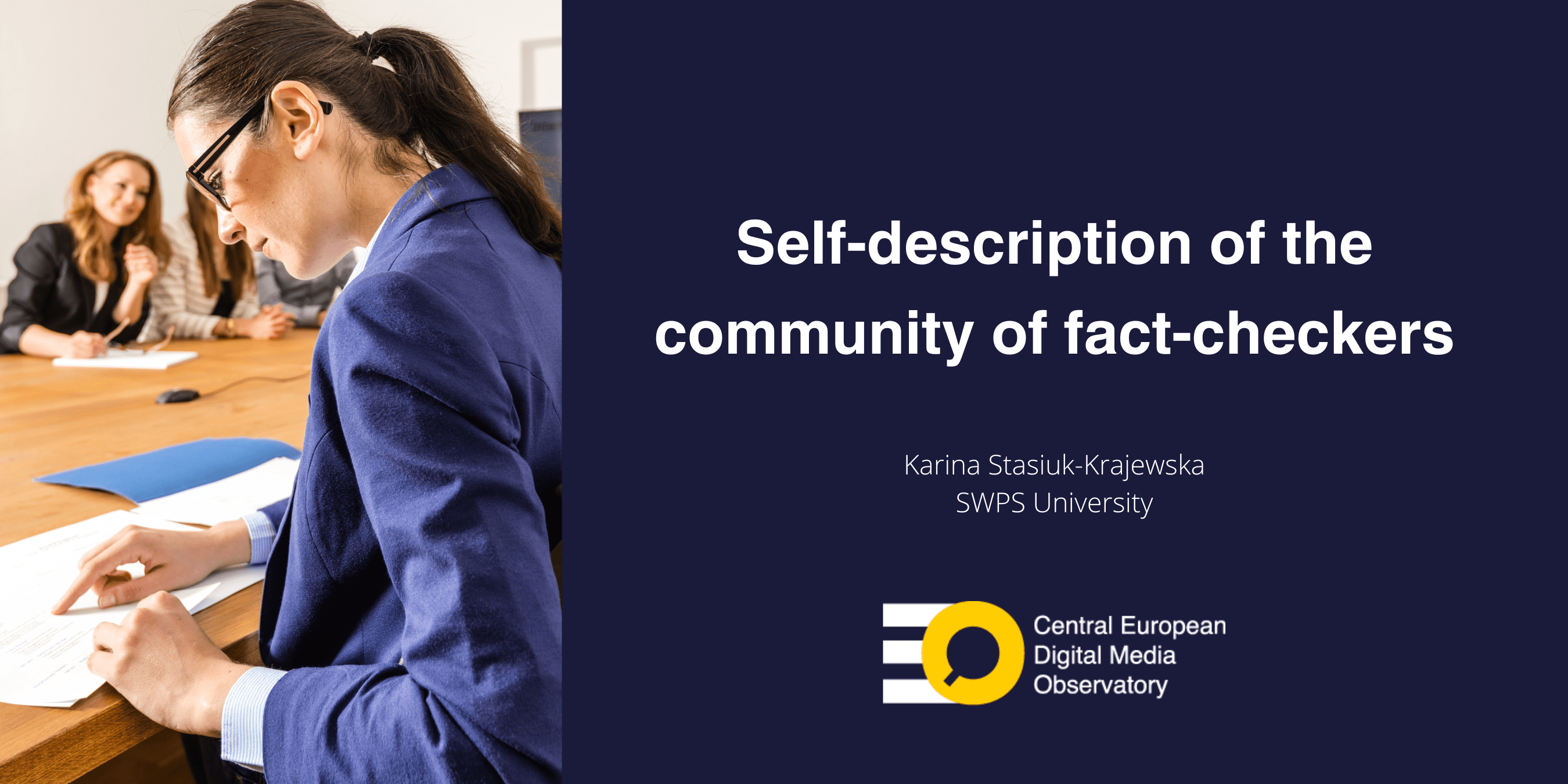 Self-Description of the Community of Fact-Checkers - CEDMO