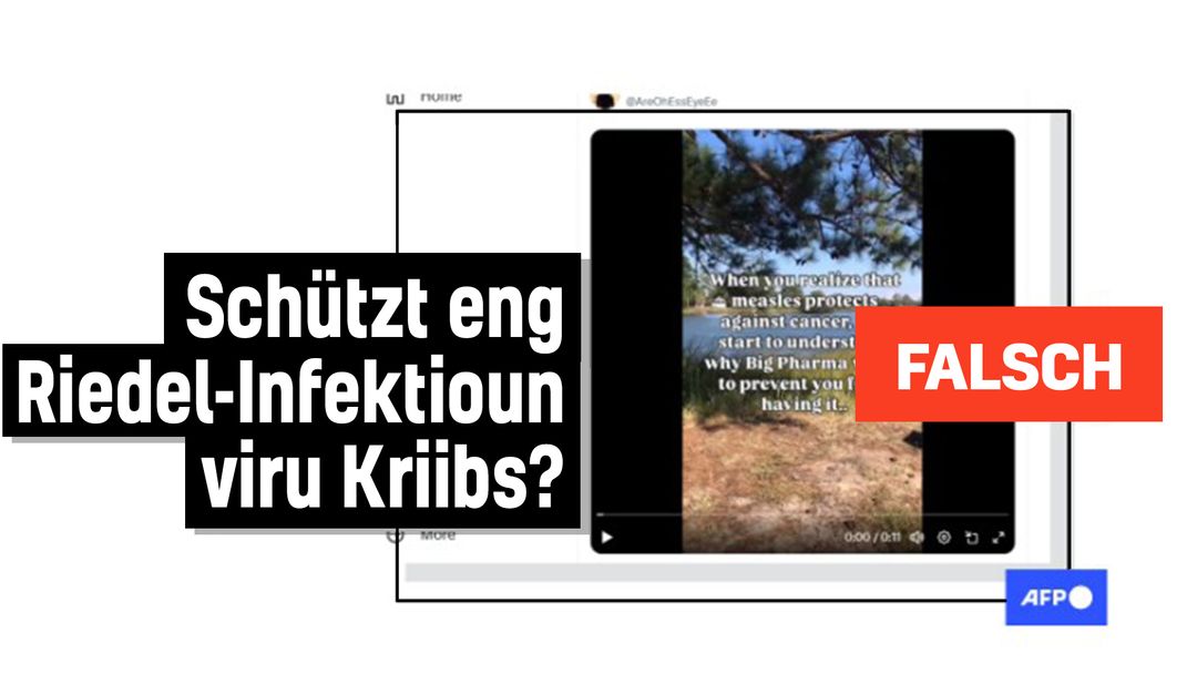 Faktencheck: Sech Riedelen anzefänken, schützt net viru ...